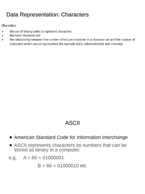 Data Representation Characters Pdf Computers
