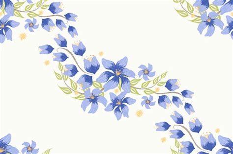 꽃 원활한 패턴 손 그리기 자수 장식 카드 선물 포장지 벽지 및 직물 직물을 위한 배경 테두리 템플릿을 위한 파스텔 색상 디자인 0명에 대한 스톡 벡터 아트 및 기타 이미지