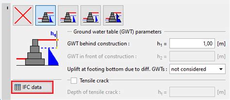 extra ifc data export ifc bim online help geo5