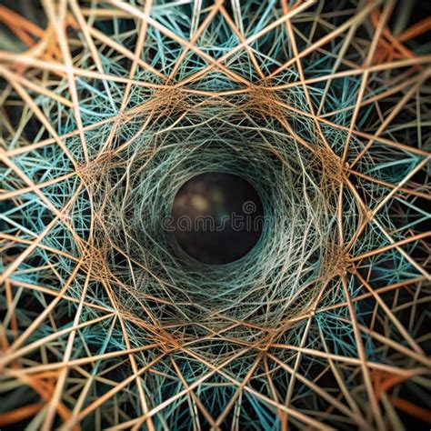 An Abstract Design Of A Tunnel With A Dark Center Made Of Intersecting