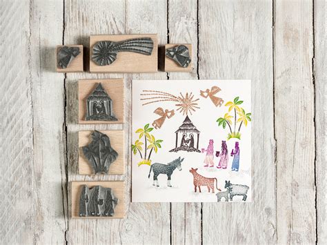 Nativity Rubber Stamps Noolibird