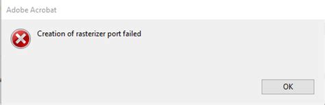 Creation Of Rasterizer Port Failed Error When Ex Adobe Product Community 13189311