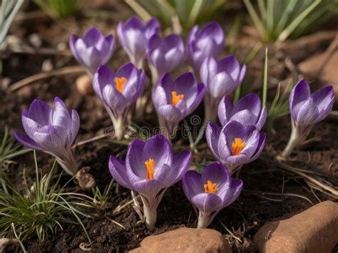 Saffron Crocus Sativus In The Garden Stock Illustration Illustration Of Sativus Medicine