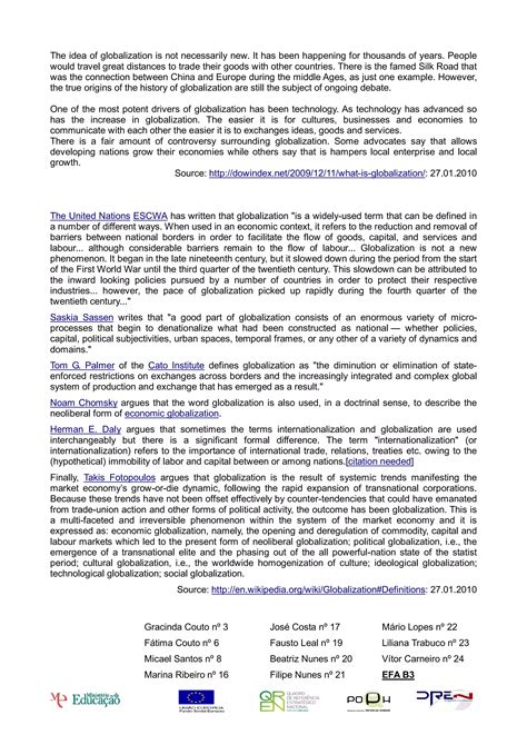Globalization Definitions Pdf