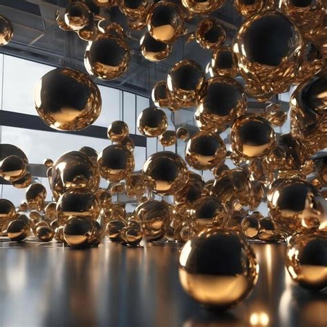 Premium Photo 3d Render Of A Lot Of Reflective Objects Interesting Metal Reflections Modern