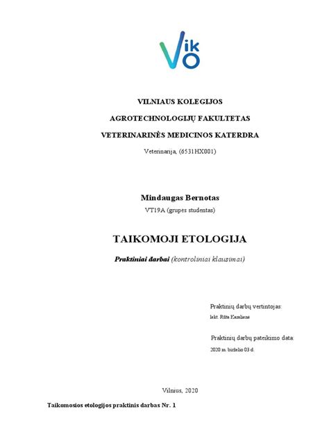 Taikomoji Etologija Mindaugas Bernotas Pdf
