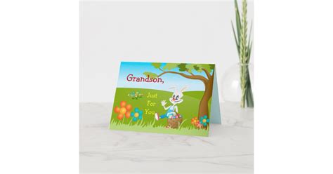 Easter Card Just For Grandson Zazzle
