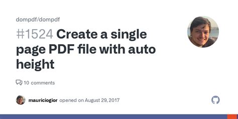 create a single page pdf file with auto height · issue 1524 · dompdf dompdf · github