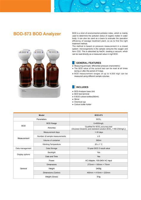 Bod 573 Bod Analyzer Bod Analyzer Water Quality Meter And Laboratory Instruments Products Jinan