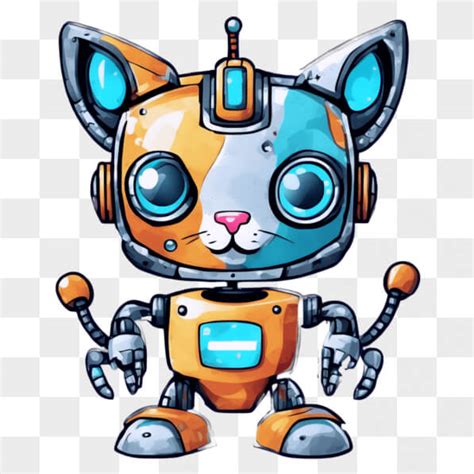 Download Cartoon Robot Cat Advertisement Cartoons Online - Creative Fabrica