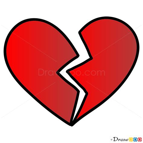 Broken Heart Images Step By Step Drawing Lessons