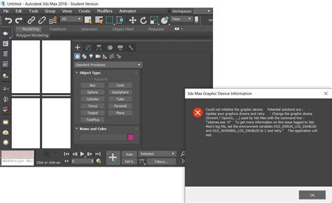 solved 3ds max 2018 not loading graphic device problem autodesk