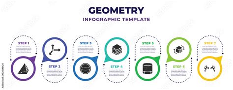 Geometry Infographic Design Template With Tetrahedron Coordinates Sphere Side To Side Of A