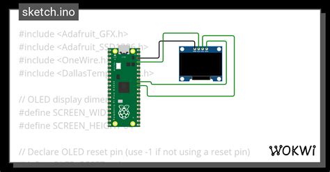 Pico DS18b20 Wokwi ESP32 STM32 Arduino Simulator