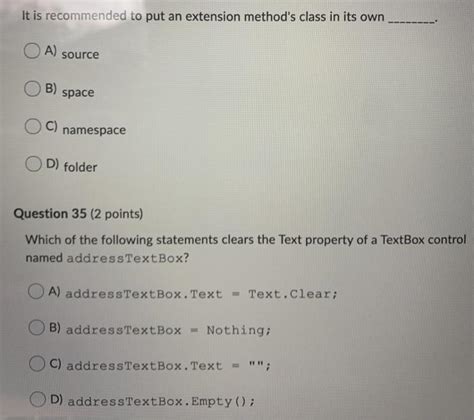 Solved It Is Recommended To Put An Extension Methods Class