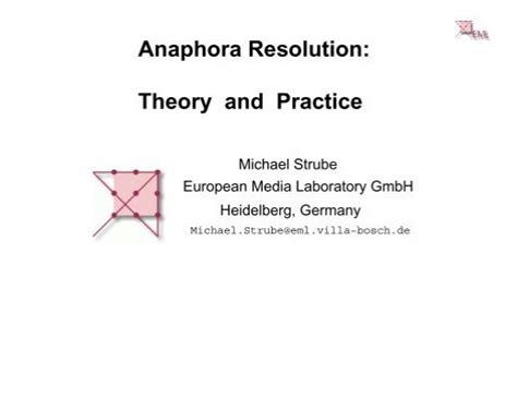 Anaphora Resolution Theory And Practice
