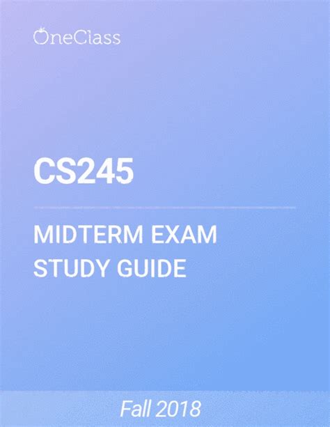 CS Study Guide Spring Comprehensive Midterm Notes Tomasz Fo OneClass