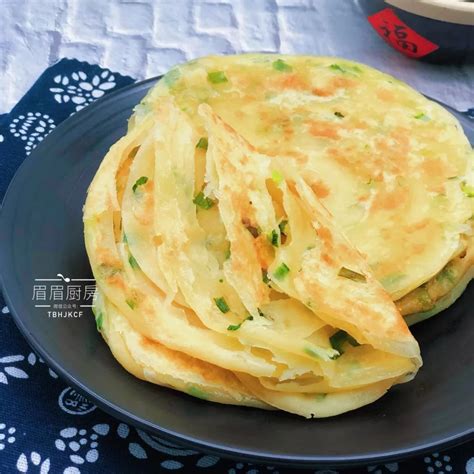 烫面葱花饼 发面葱花饼 烫面葱油饼 大山谷图库
