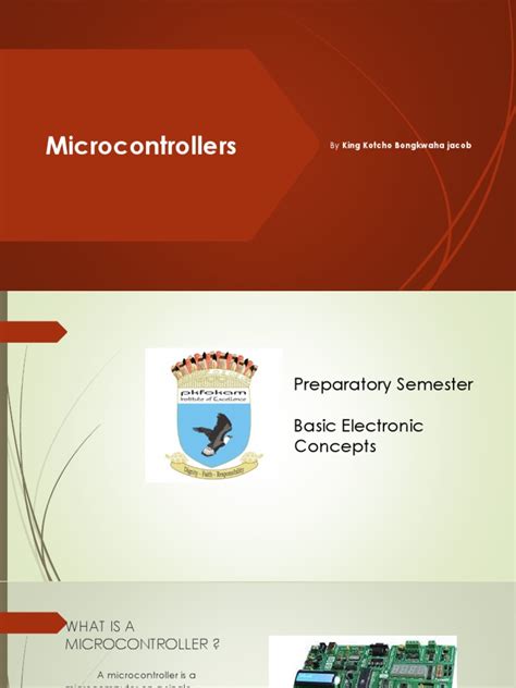 Microcontrollers By King Kotcho Bongkwaha Jacob Pdf Microcontroller Classes Of Computers