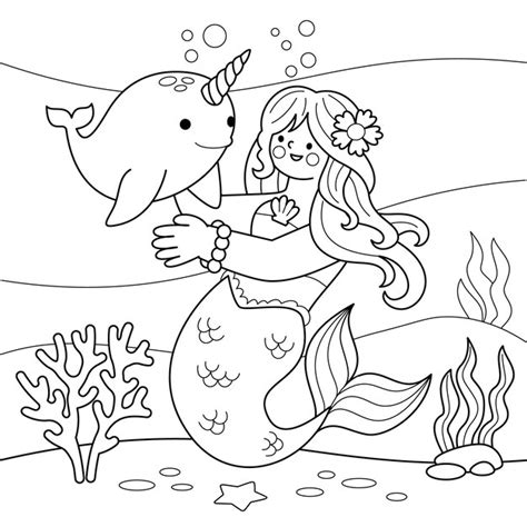 손으로 그린 해녀 색채 페이지 일러스트레이션 프리미엄 벡터 손으로 그린 해녀 색채 페이지 일러스트레이션 프리미엄 벡터