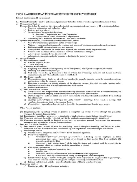 08 Auditing In An It Environment Pdf Computer Program Programming 08 Auditing In An It Environment Pdf Computer Program Programming