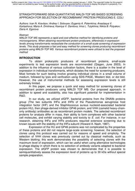 Pdf Straightforward Semi Quantitative Maldi Tof Ms Based Screening