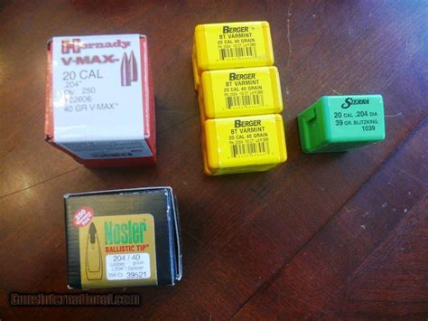 204 Caliber Bullets For Reloading