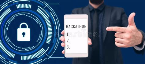 Text Caption Presenting Hackathon Business Approach Event Where Large Number Of People Engage