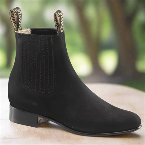 Botines De Charro Ba100 Black Nubuck Charro Boots Nantlis