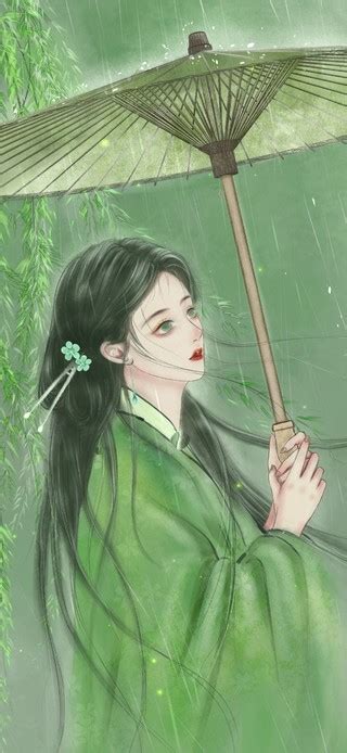 古风撑伞少女 动漫手机动态壁纸 动漫手机壁纸下载 元气壁纸