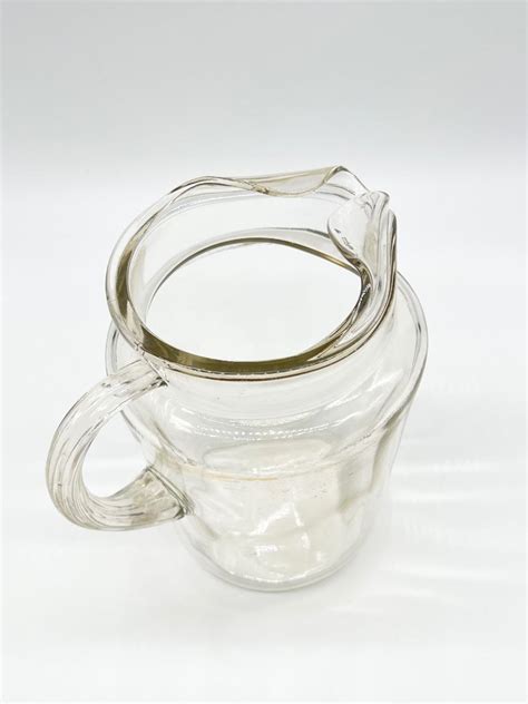 Vtg Lipped Glass Pitcher ~ Read Details