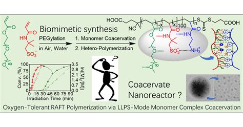 Coacervate Nanoreactors Peg Side Chain Assisted Compartmentalization