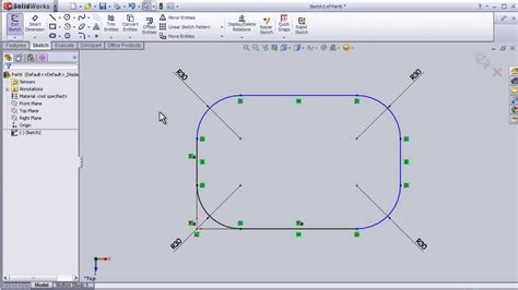 17 Solidworks Sketch Tutorial Sketch Fillet Youtube