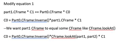 How To Subtract Two Cframe Rotation Scripting Support Developer