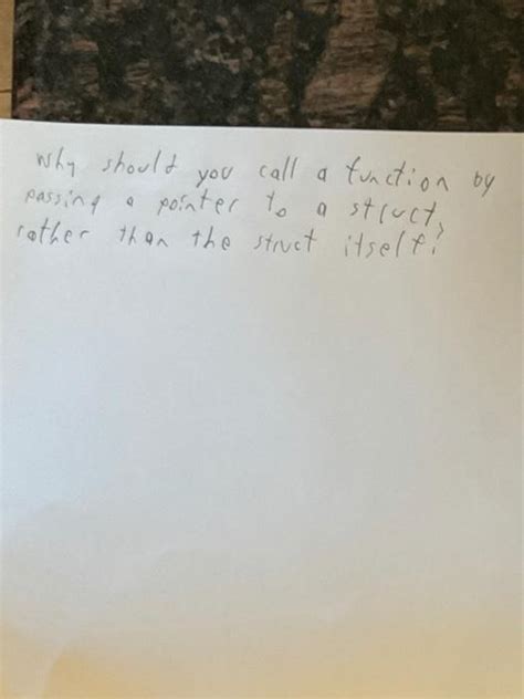 Solved You Call A Why Should Passing Pointer To Rather Than