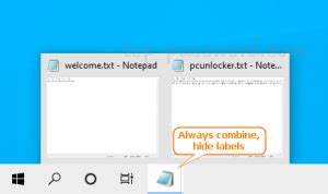 How To Show App Name Without Combining Icons In Windows Taskbar Password Recovery