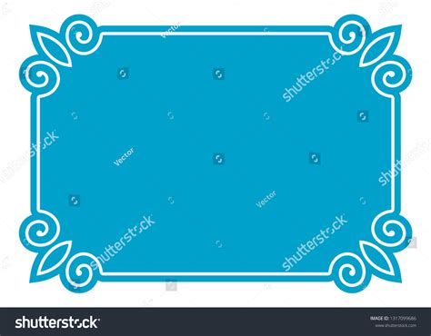Border Frame Blue Label Vector Text Stock Vector Royalty Free Shutterstock