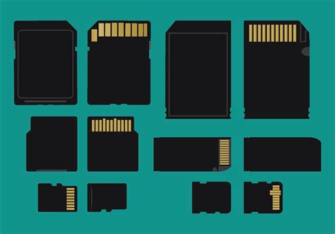 Memory Card Types Vector 101446 Vector Art At Vecteezy