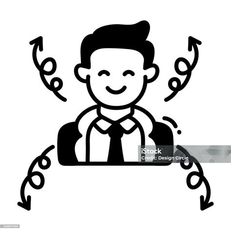 Businessman Doodle Icon Design Illustration Business Symbol On White Background Eps 10 File