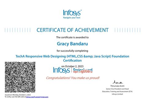 Attained Techa Responsive Web Designing Foundation Gracy Bandaru Posted On The Topic Linkedin