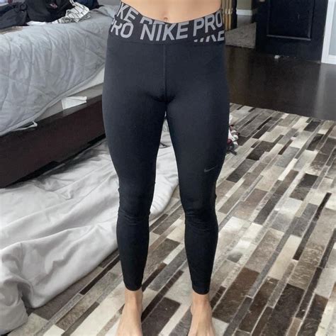 NIKE PRO Leggings Full Length Cutouts On The Back Depop