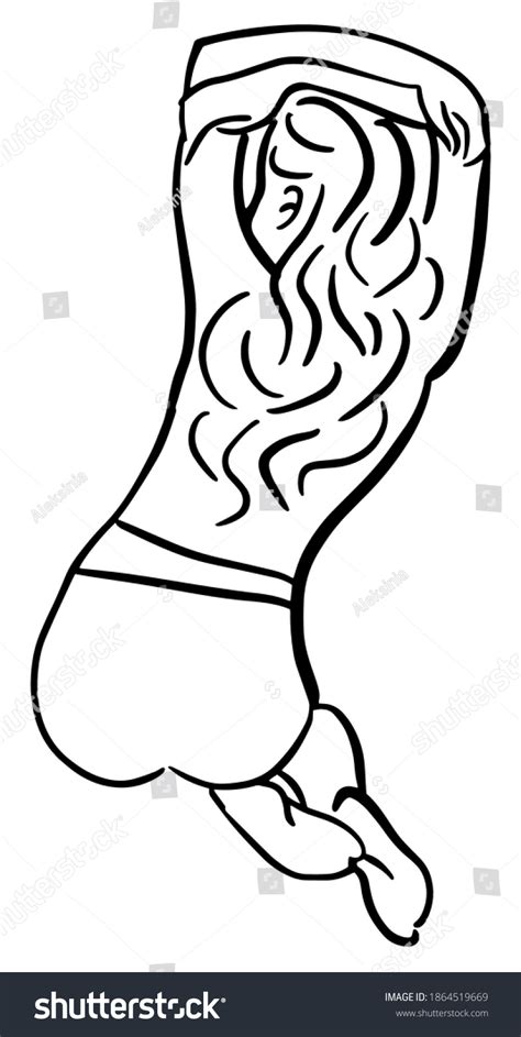 Line Drawing Sexual Sports Womans Silhouette Stock Vector Royalty Free