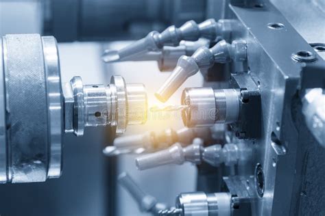 The Multi Function CNC Lathe Machine Stock Image Image Of Machinery Endmill