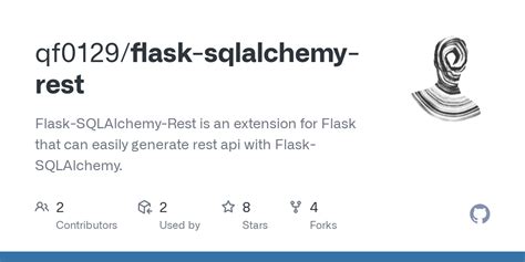 Github Qf0129flask Sqlalchemy Rest Flask Sqlalchemy Rest Is An