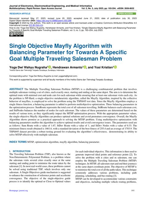 Pdf Single Objective Mayfly Algorithm With Balancing Parameter For