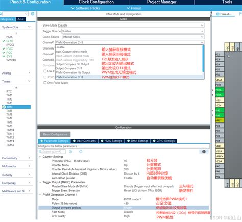 【stm32cubemx学习教程】——5pwm模式配置（通用定时器）stm32cubemx Pwm Csdn博客