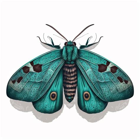 Premium Ai Image A Close Up Of A Blue Moth With Black Spots On Its