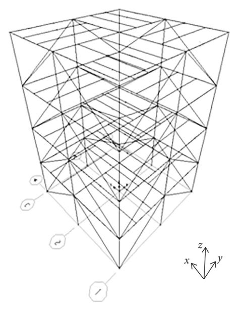 asce benchmark model a steel frame scale structure b sap2000