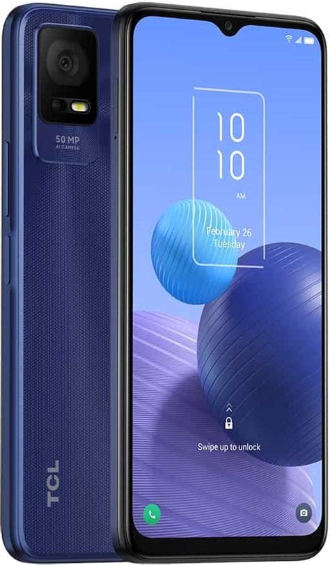 TCL 408 Standard Edition T507D Midnight Blue 128GB 4GB RAM Gsm Unlocked Phone Mediatek MT6762G