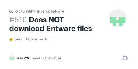 Does Not Download Entware Files · Guilouz Creality Helper Script Wiki · Discussion 510 · Github